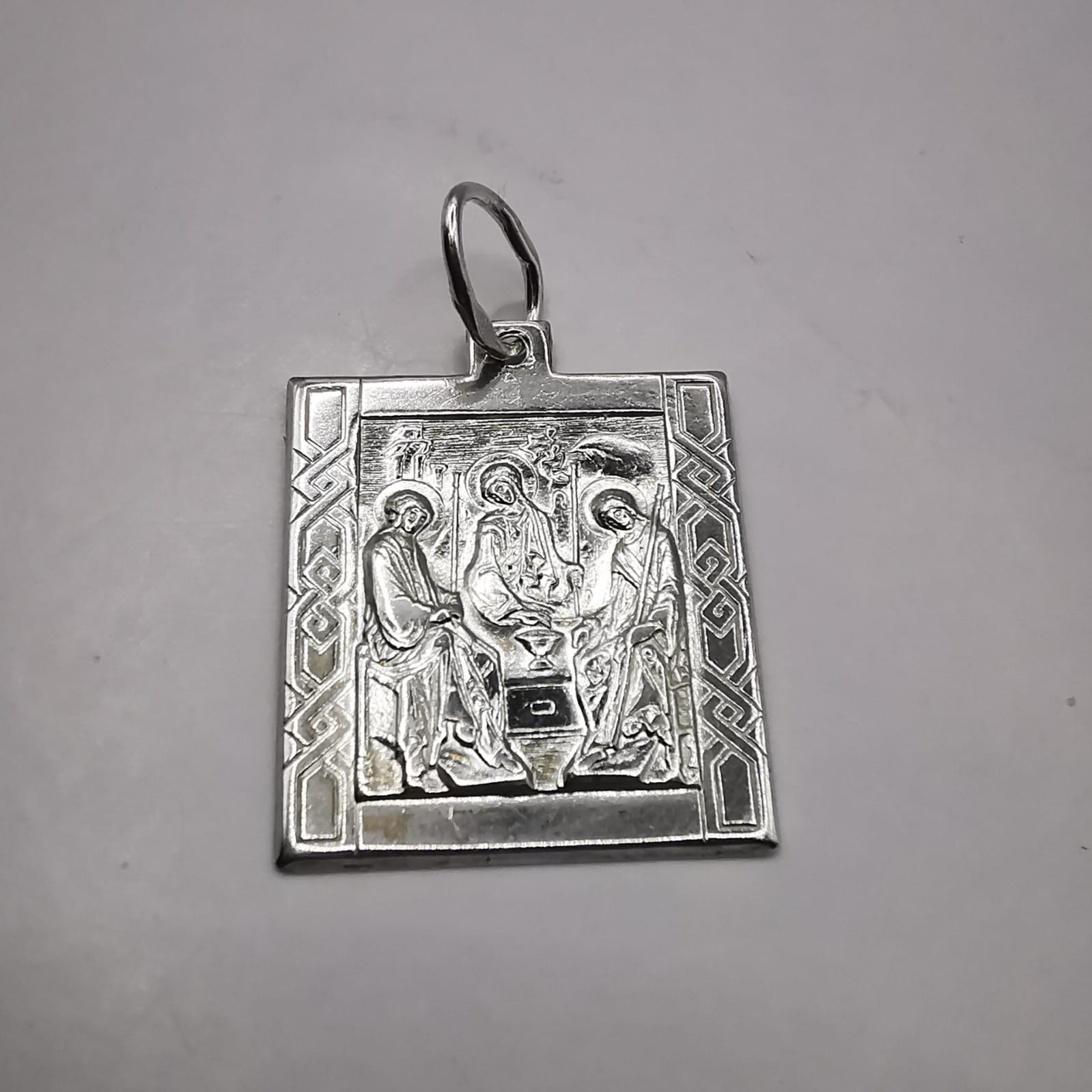 Vintage pendant Holy Trinity made of 925 silverhandmade 347g