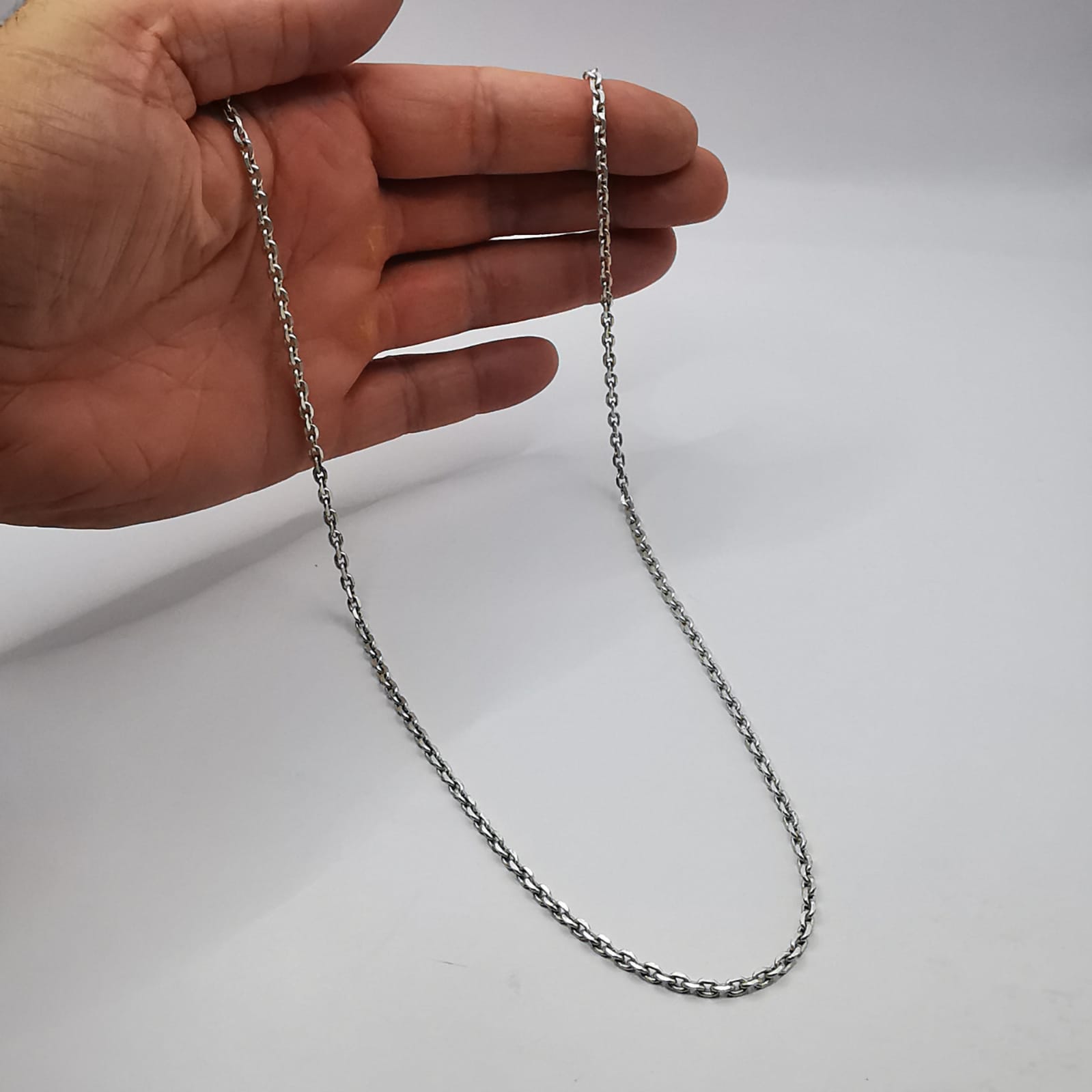 Vintage Beautiful Jewelry Chain925 Sterling SilverSigned Handmade 1662g