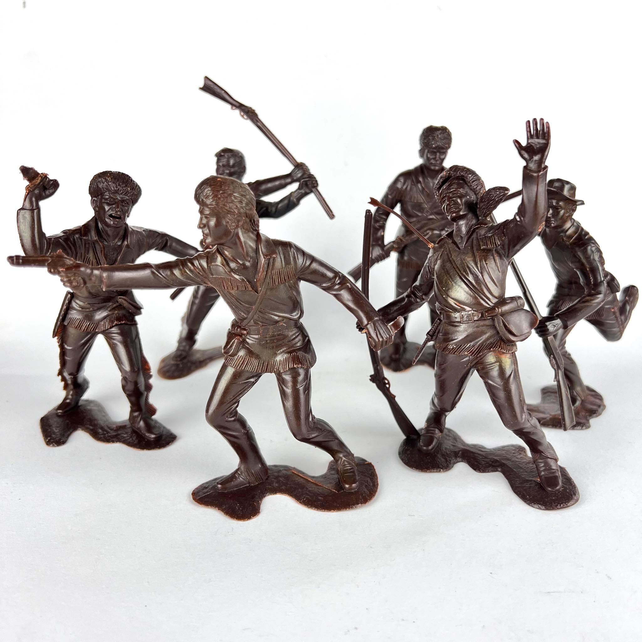 Huge Vintage USSR Plastic Character Toy Set 6 Soldiers Red Army ...