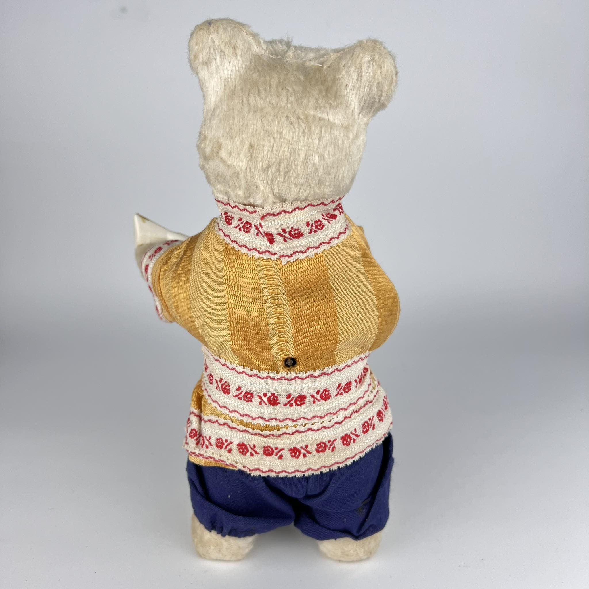 1970 Vintage USSR Russian Mechanical Plush Toy Doll Teddy Bear Tag ...