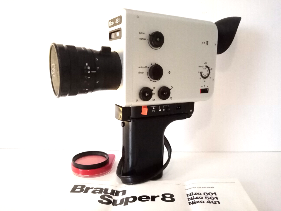 Vintage Design - Braun Nizo 481 Super 8 Movie Camera Original Case
