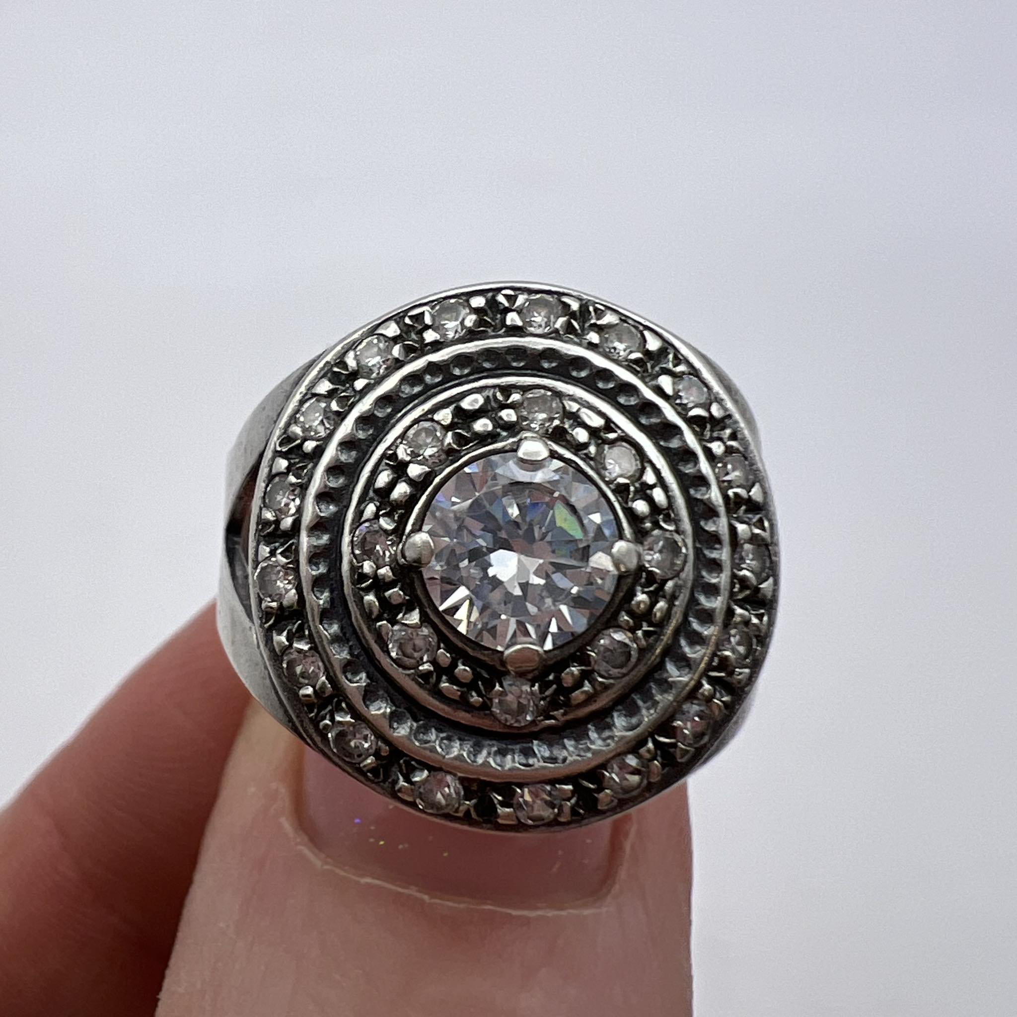 Nice Vintage Sterling Silver 925 Womens Jewelry Ring Signed 5 gr Size 65