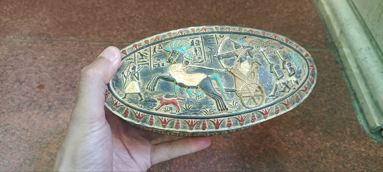 Vintage Jewellery Box Ancient Egyptian Antique Sculpture Pharaonic Stuff BC
