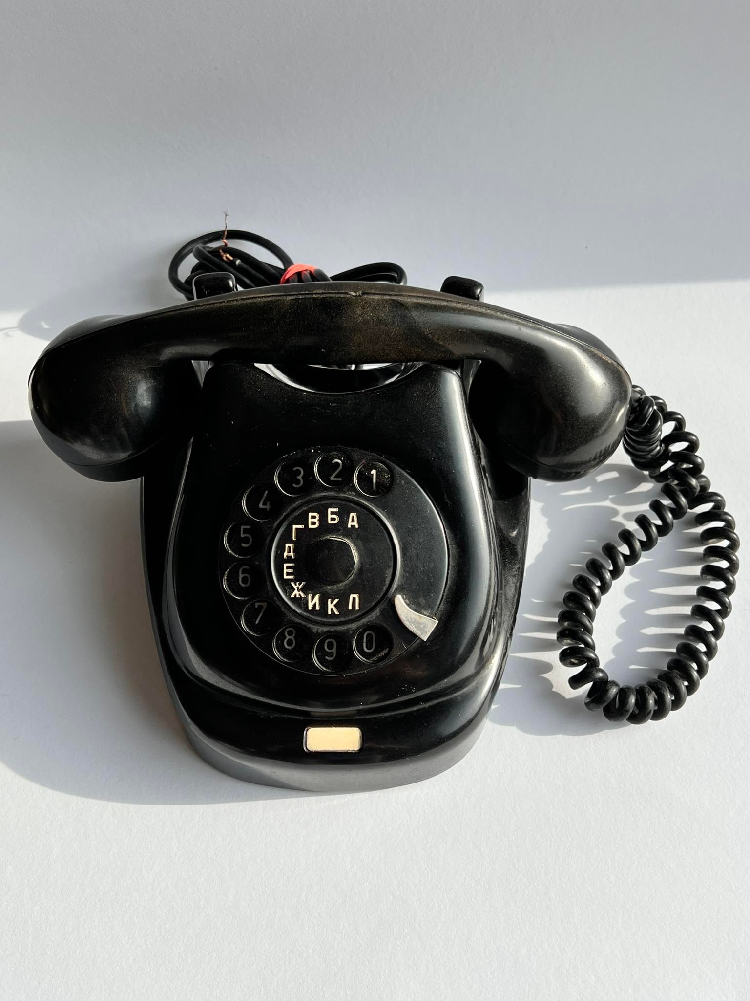 Vintage Retro Tesla Black Bakelite Bell Phone Desk Telephone
