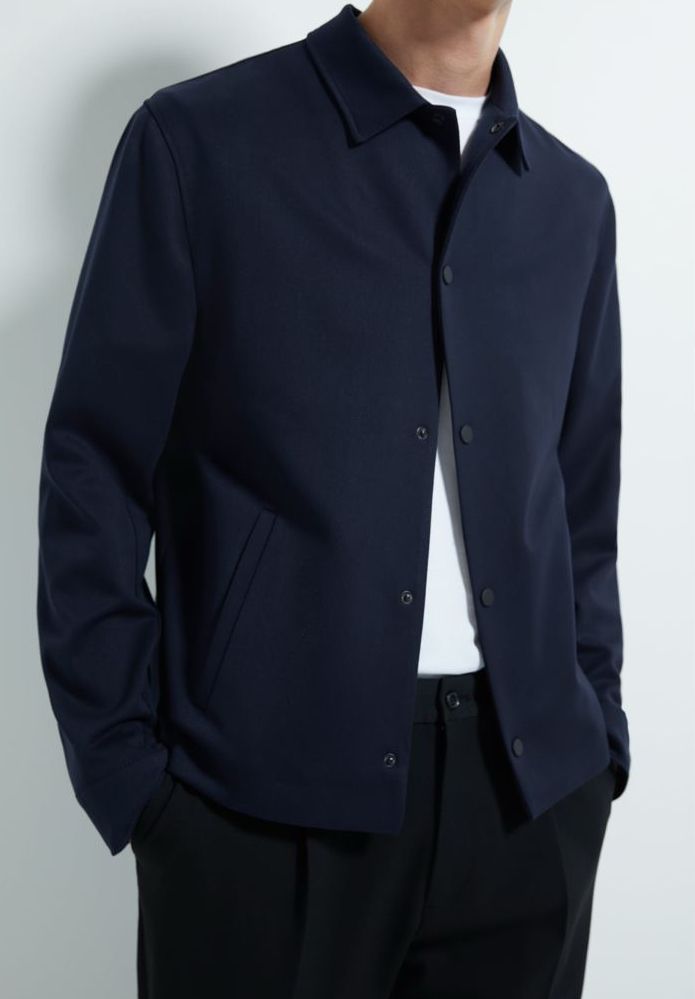 Zara mens jacket navy blue Color - original Turkish style large size