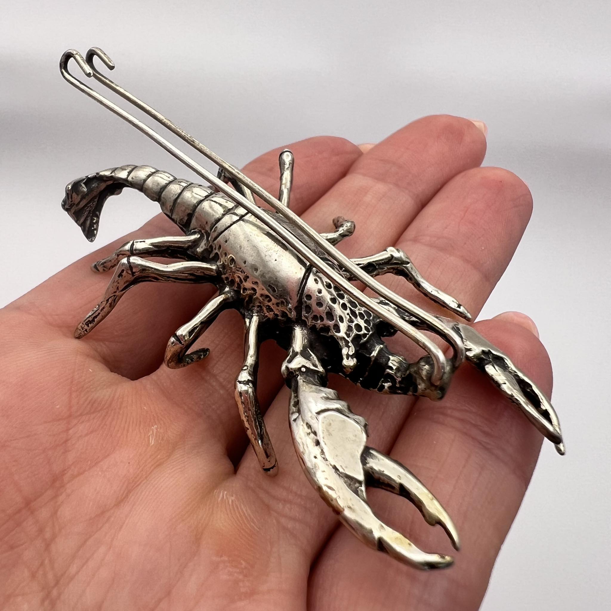 Vintage Miniature Silver 800 Figure Lobster Sea Crayfish Cancer Italy ...