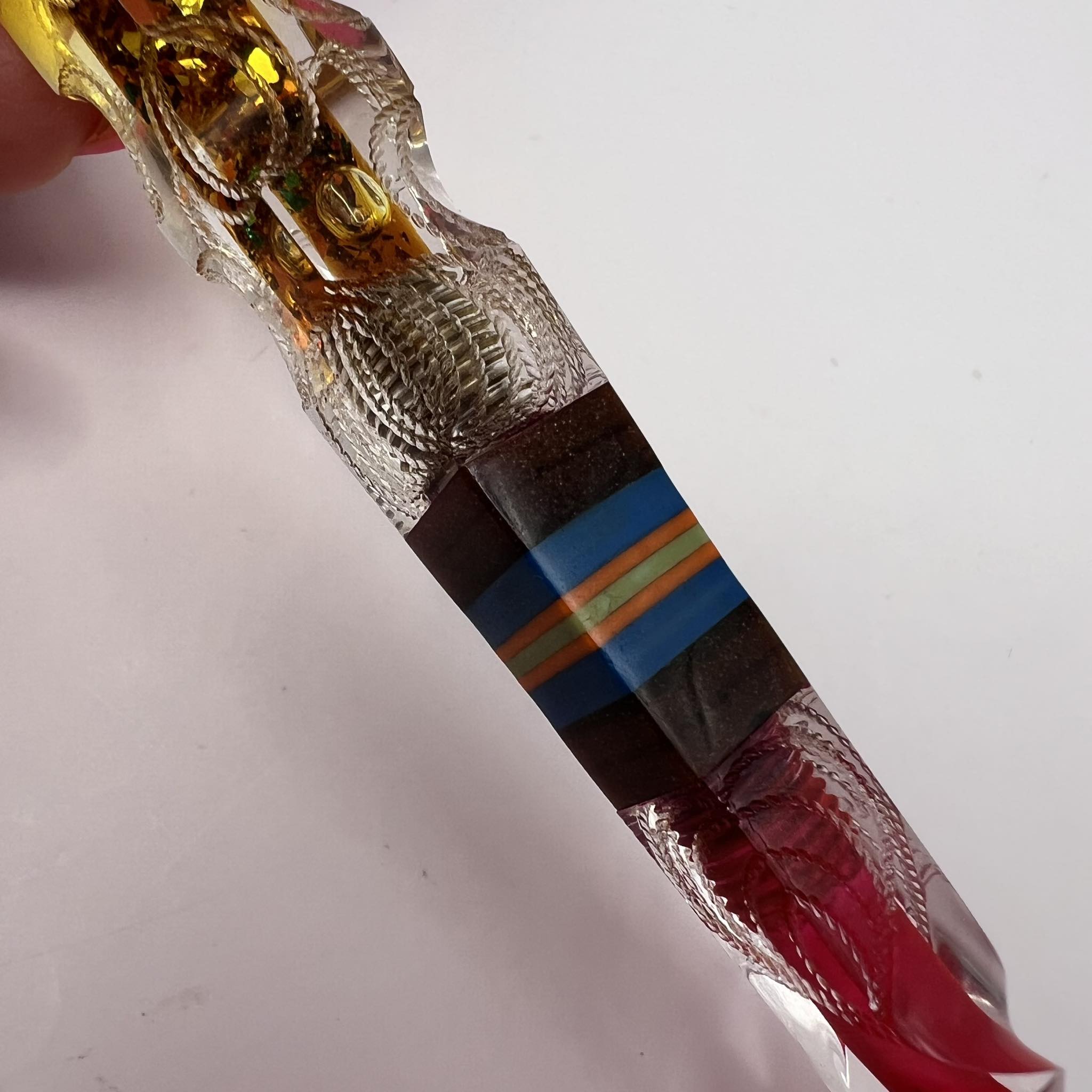1980s Cute Vintage Handmade Soviet Ballpoint Pen Plexiglass Prison Art USSR
