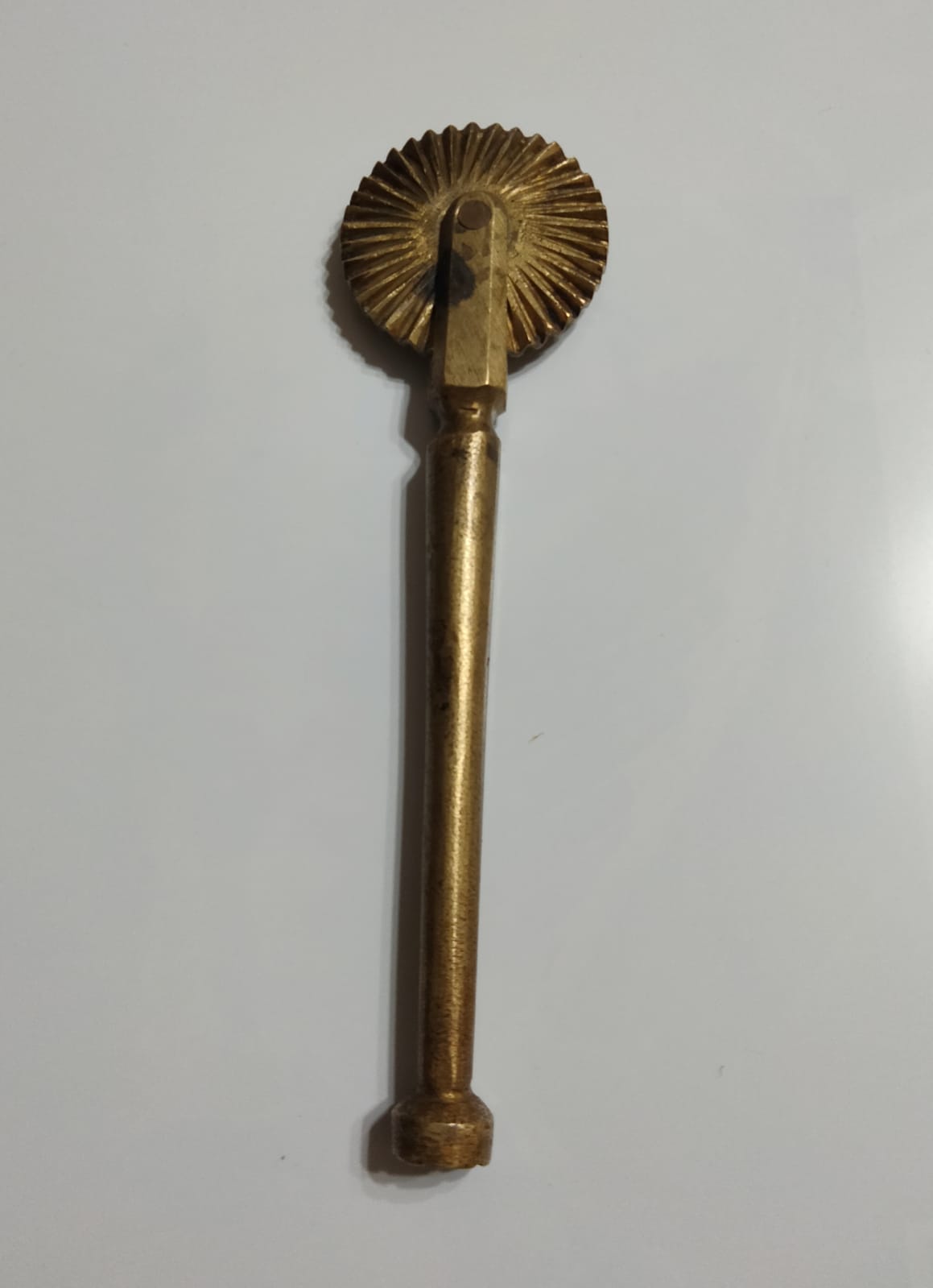 Antique Brass Pastry Cutter with Wheel 19th Century A Rare Heritage Piece