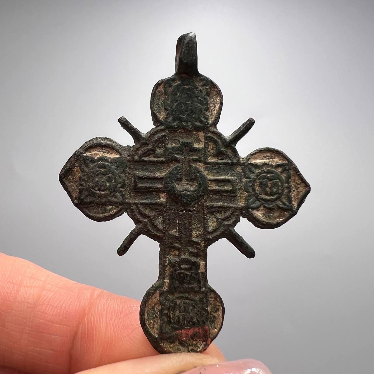 18th Century Antique Bronze Orthodox Cossack Cross Pendant Jewelry ...