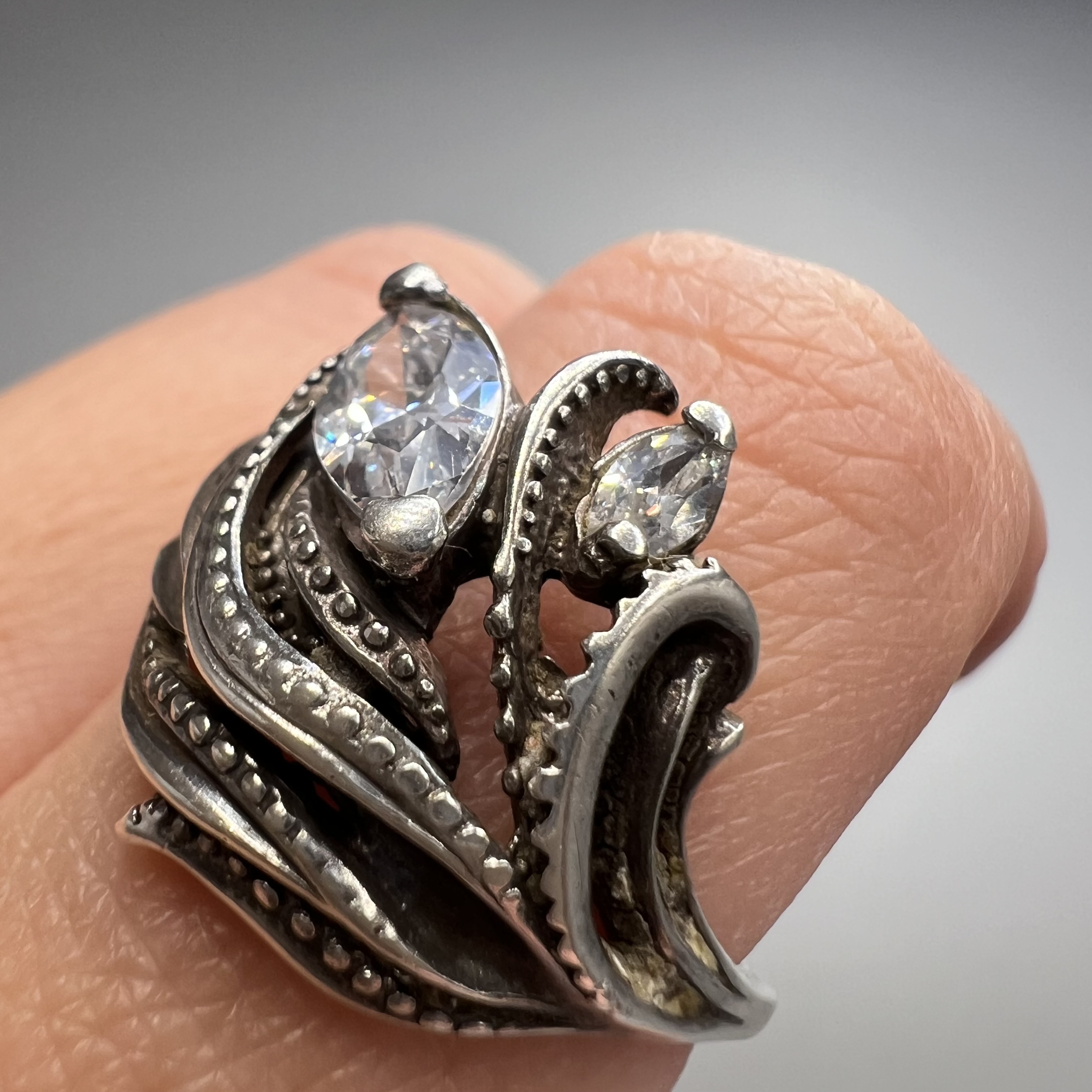 Vintage USSR Stone Ring Sterling Silver 925 Jewelry Womens Beautiful ...