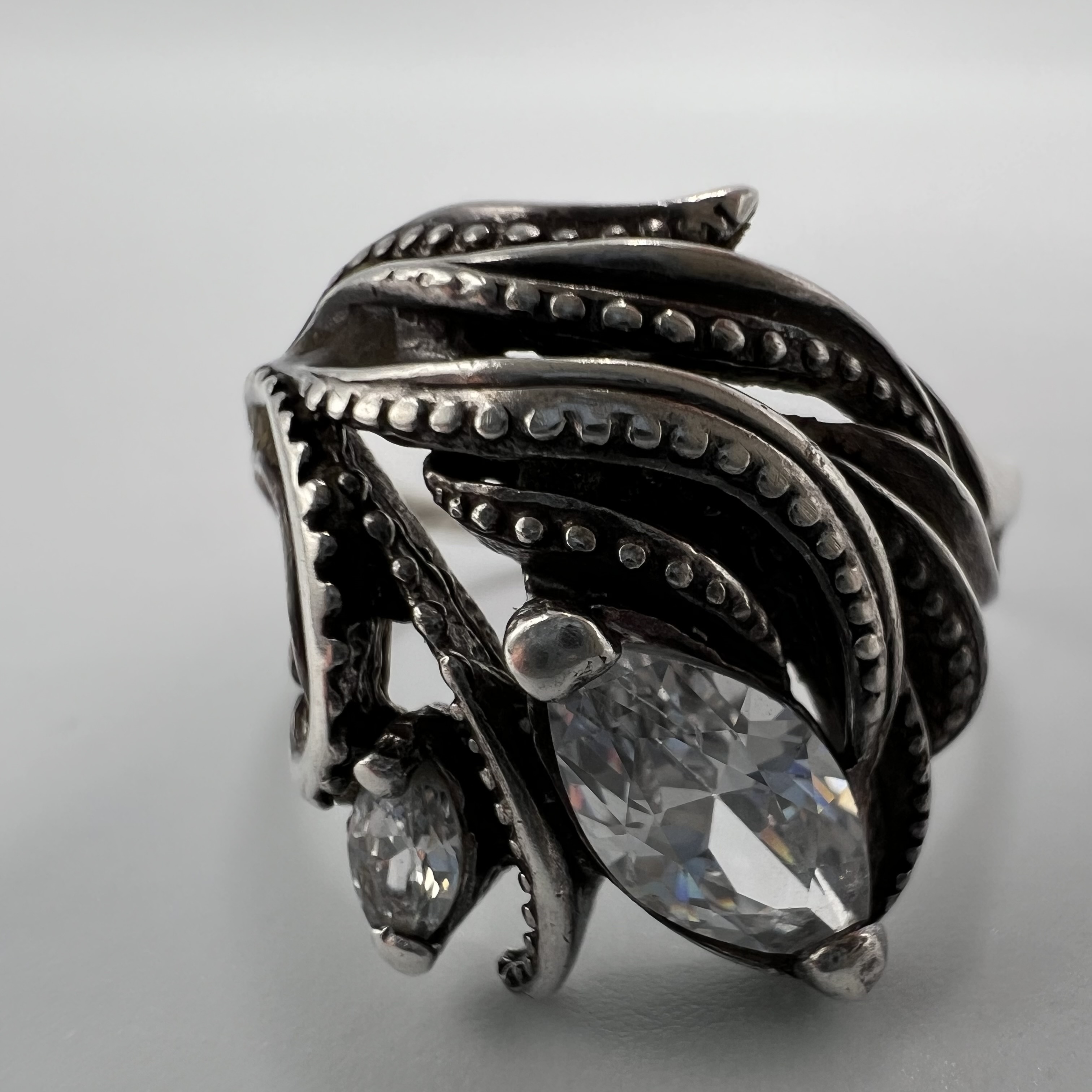 Vintage USSR Stone Ring Sterling Silver 925 Jewelry Womens Beautiful ...
