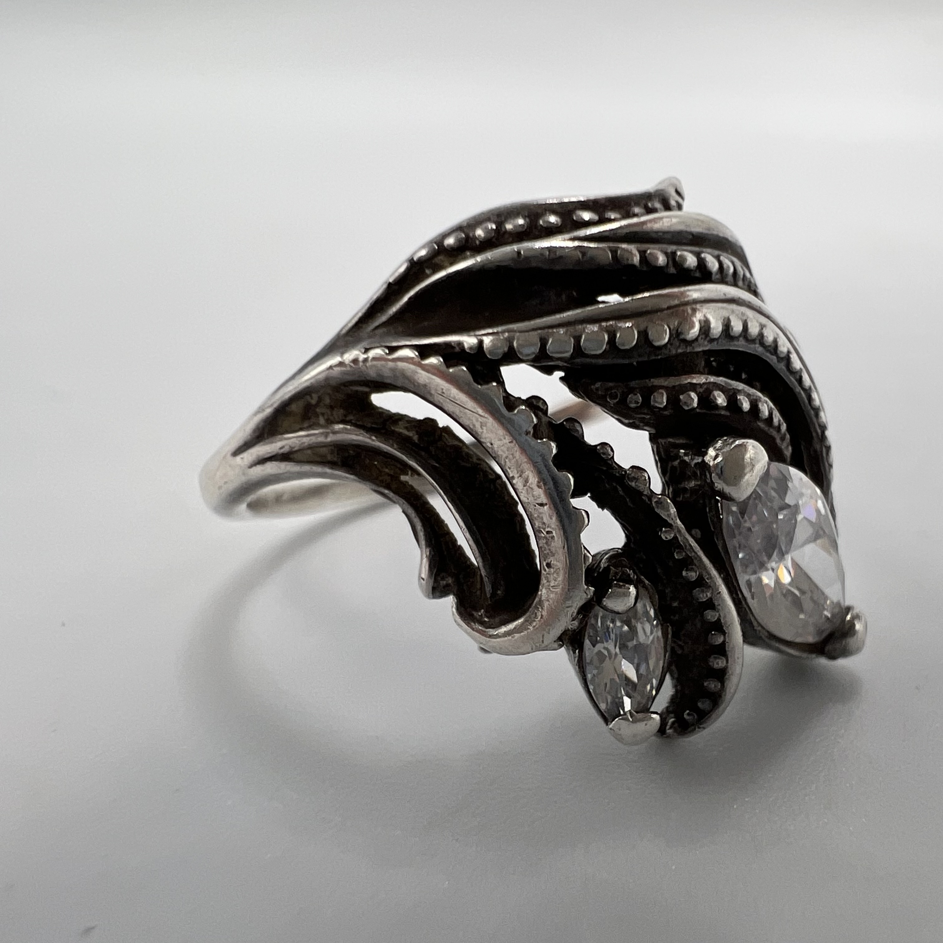 Vintage USSR Stone Ring Sterling Silver 925 Jewelry Womens Beautiful ...