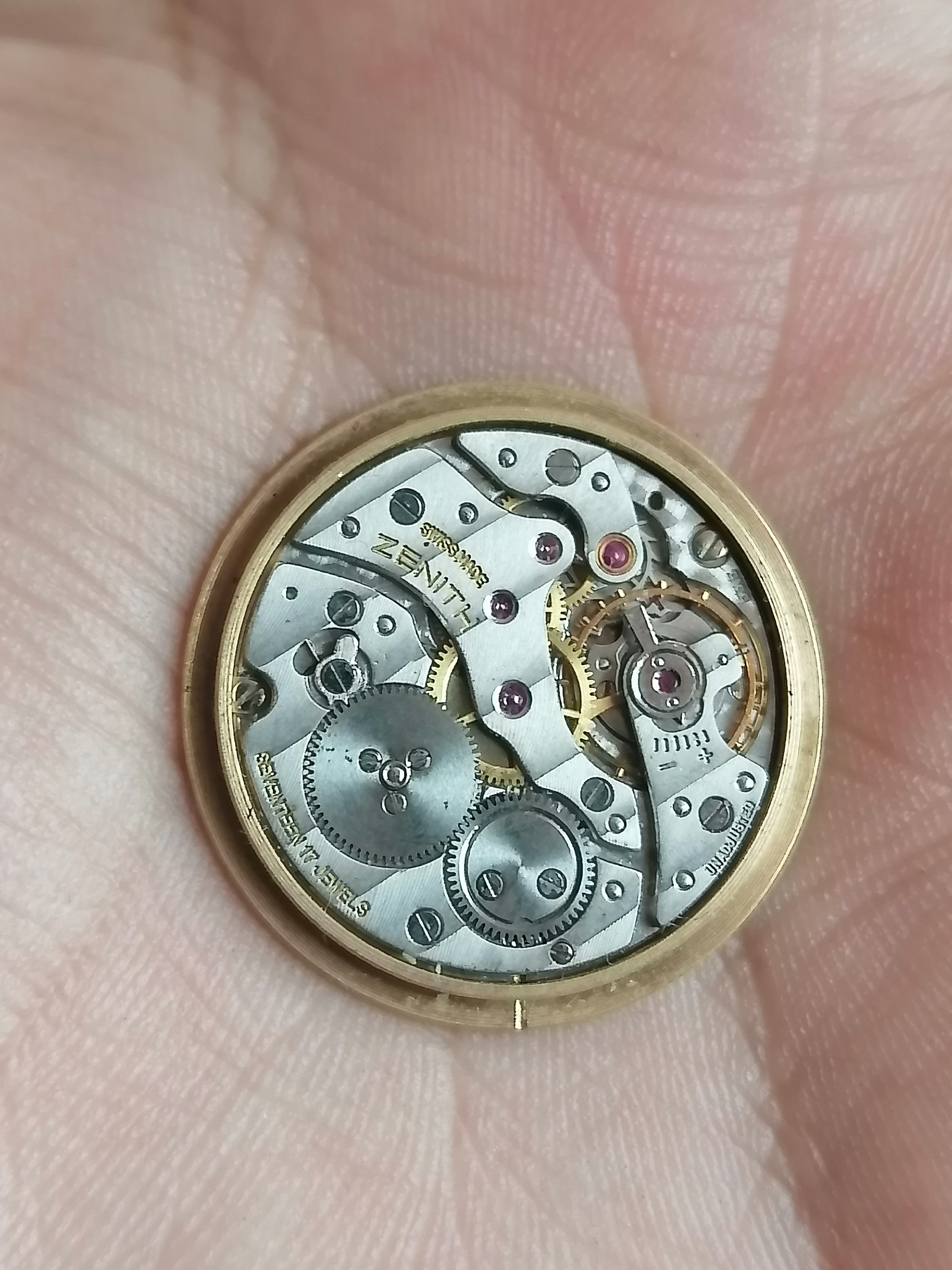 Vintage Zenith Cal535 Swiss Made Movement Frederic Piguet For Parts Repair