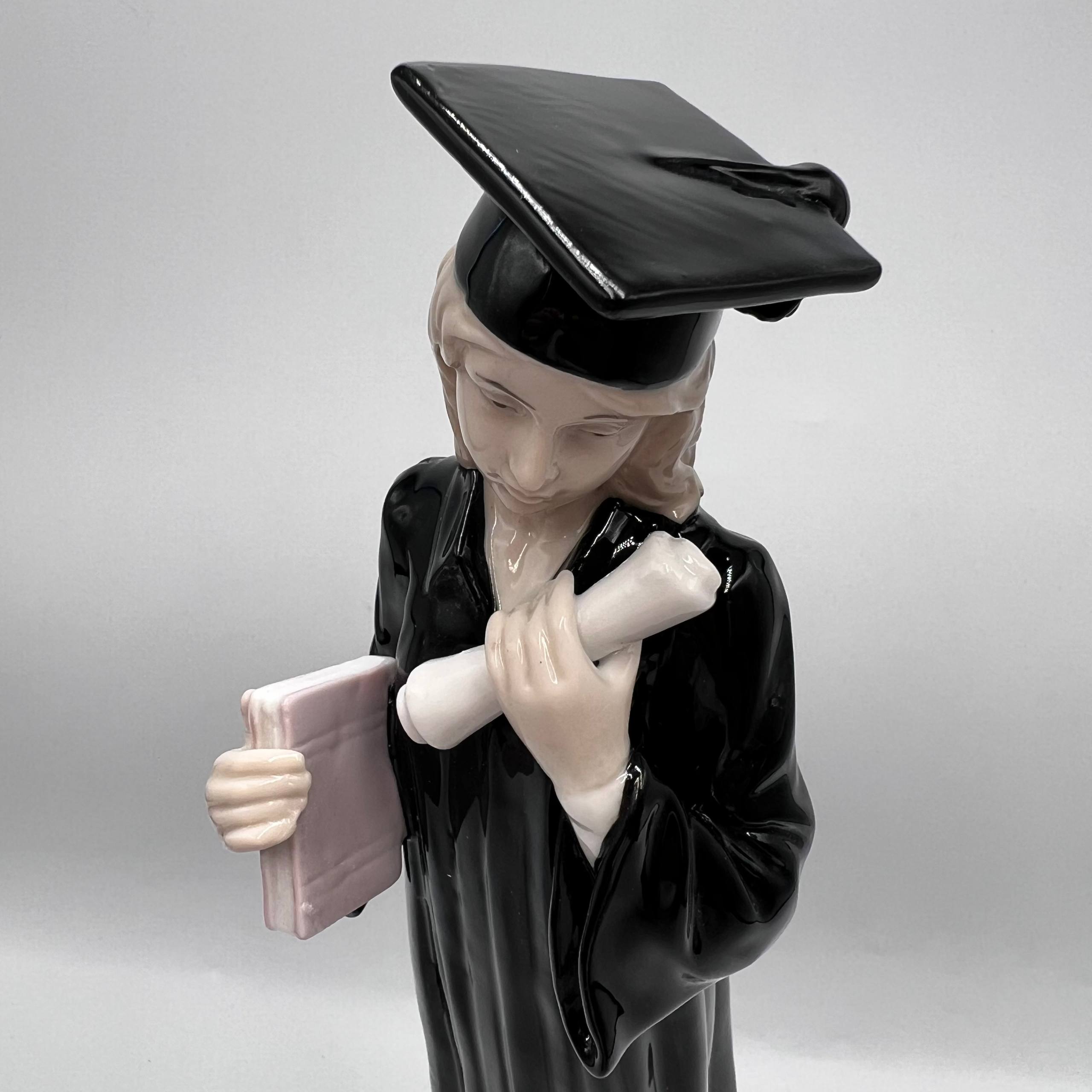 Vintage Pavone Porcelain Figurine Statue Graduation Girl Student ...
