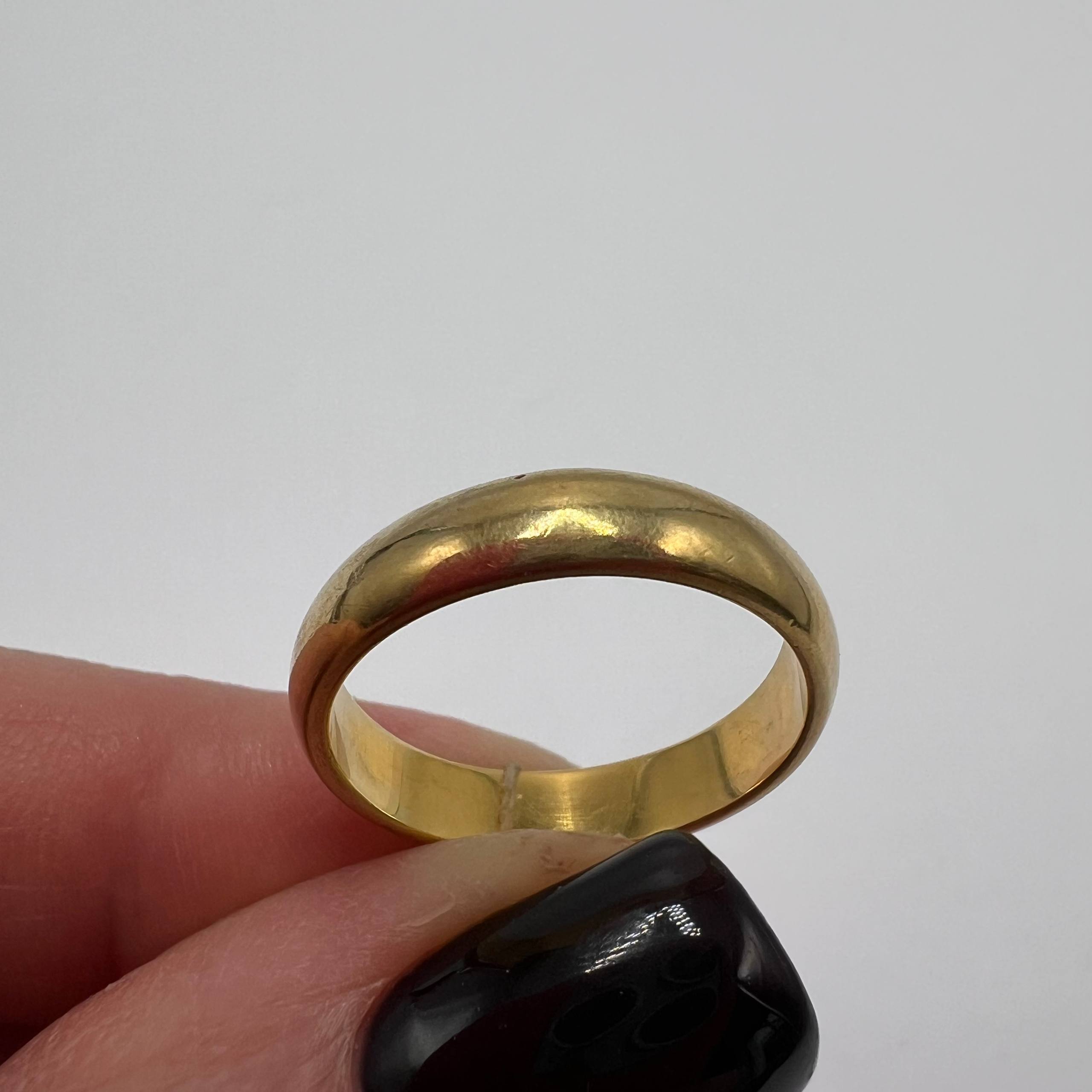 1987 Vintage USSR Ring Gold Plated Silver 916 Soviet Wedding Band ...